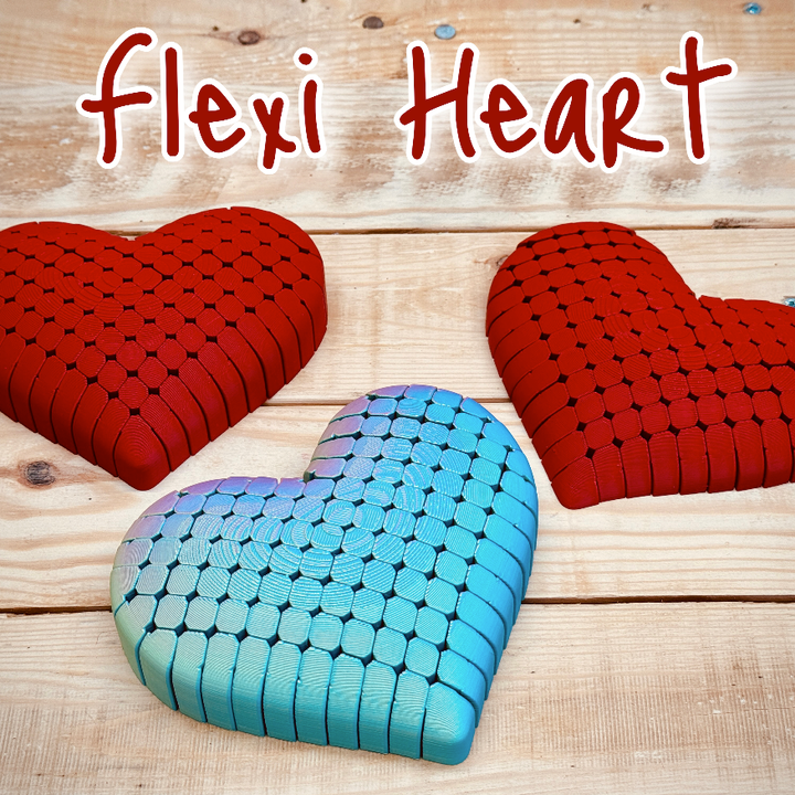 3D Printable Flexi Heart by ENIQUE3D